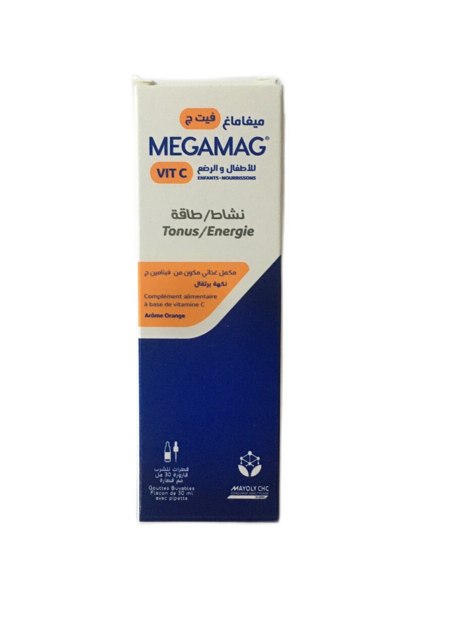 MegaMag Vit C Gouttes Buvables Enfants-Nourrissants 30 ml - Kadisse